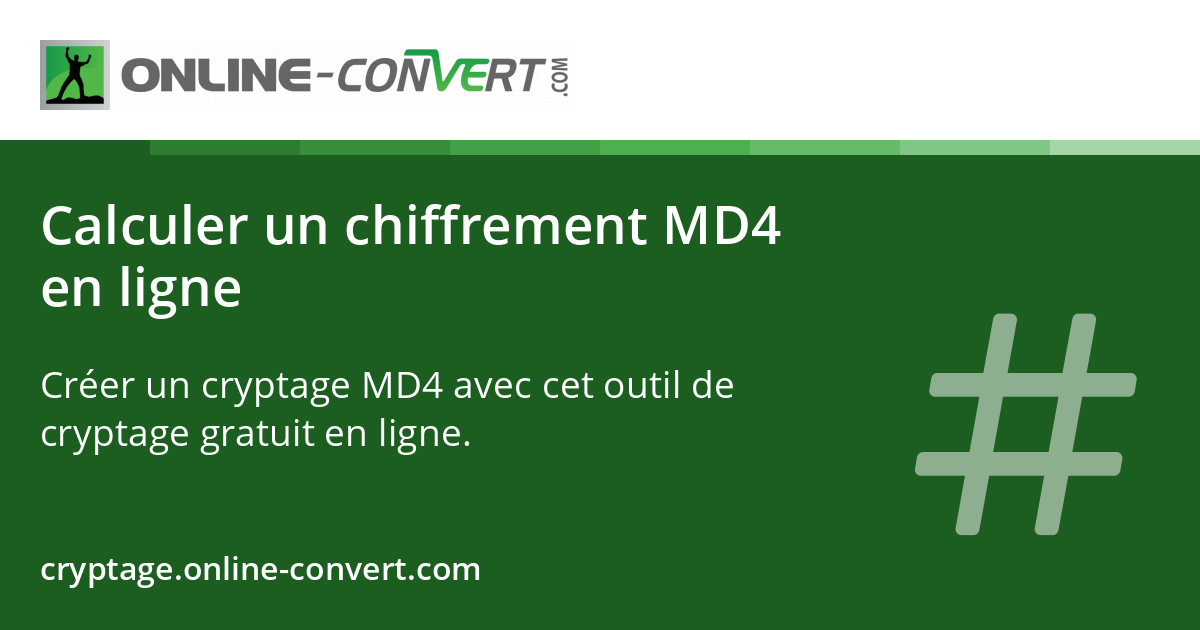 Calculer un chiffrement MD4 en ligne